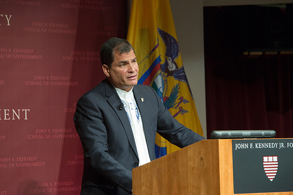 Correa touts the 'Ecuadorian Miracle' — Harvard Gazette