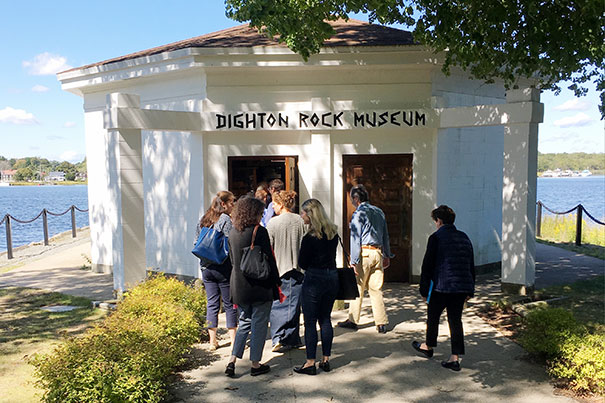 Harvard Art Museums tour lands at Dighton Rock — Harvard Gazette
